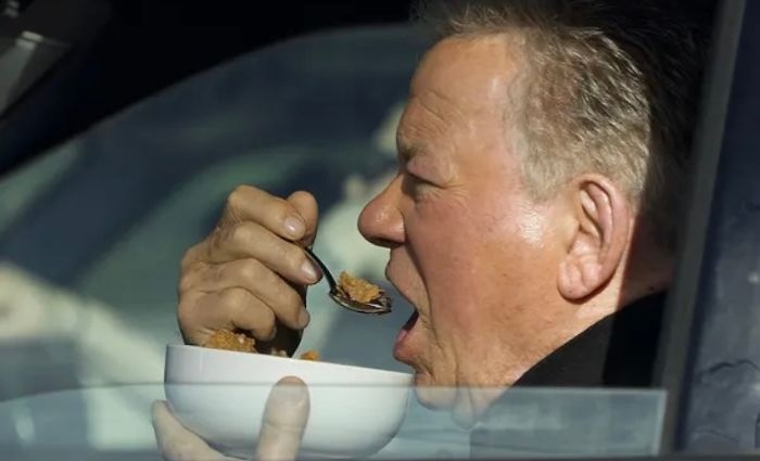 William Shatner's Raisin Bran Pap walk is a Super Bowl setup - Reel 360 ...